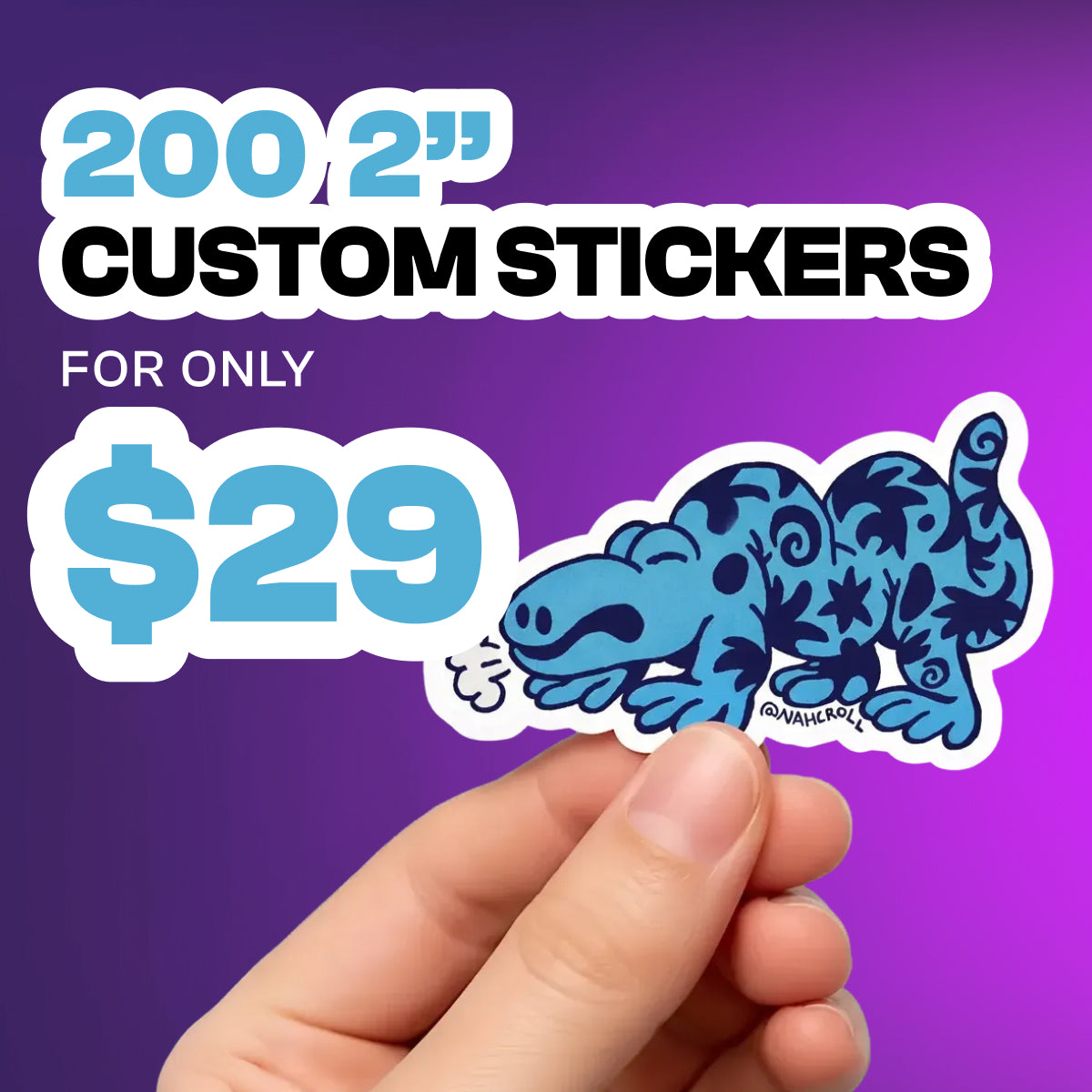 Custom 2" Vinyl Stickers - Sticky Brand